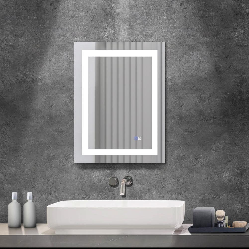 Maincraft 24 in. W x 32 in. H Small Rectangular Frameless Anti-Fog Wall ...