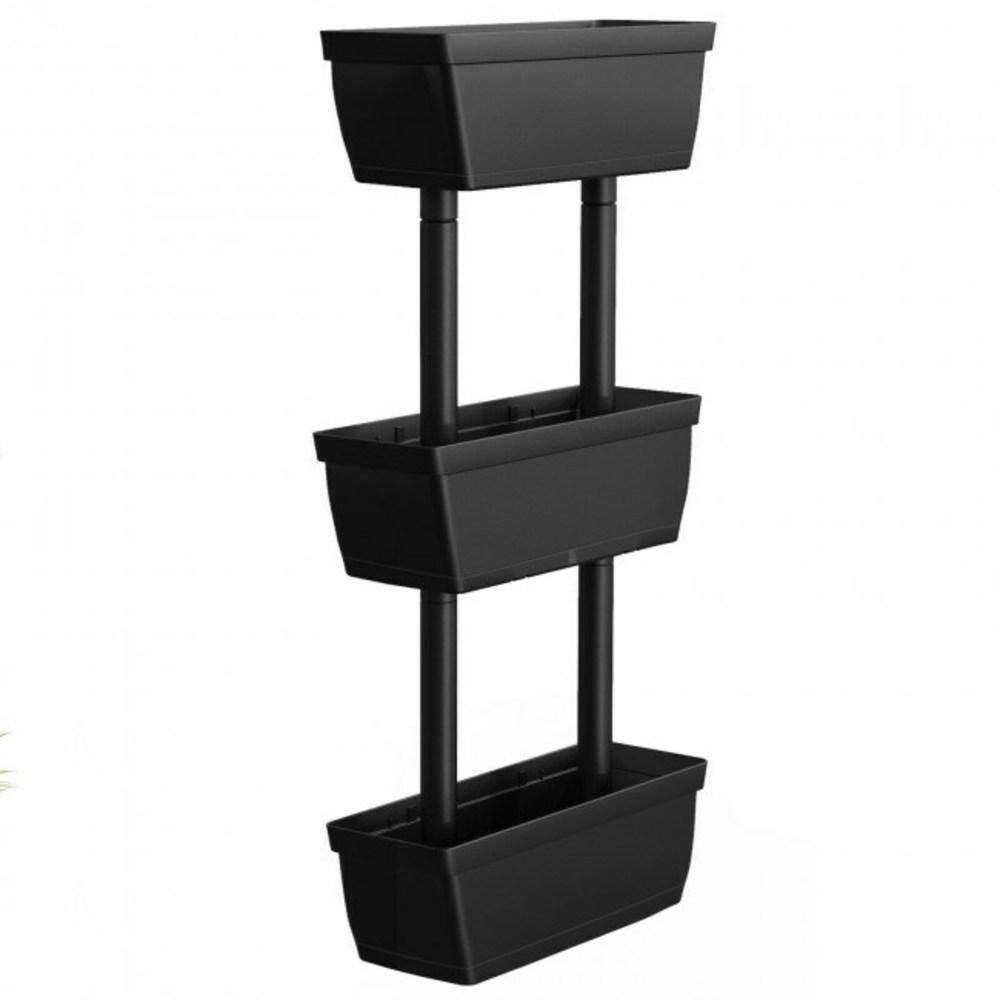 Plastic 3-Tier Freestanding Vertical Plant Stand for Gardening and ...