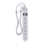 GE 6-Outlet Surge Protector with Twist-to-lock Safety Covers and 2 ft ...