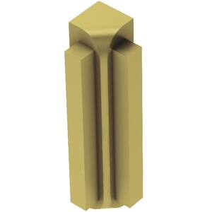 Schluter Rondec Satin Brass Anodized Aluminum 1/2 in. x 1 in. Metal 90 ...