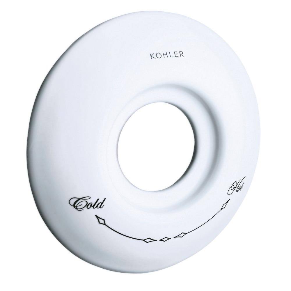 KOHLER Ceramic Escutcheon in White K-10140-0 - The Home Depot