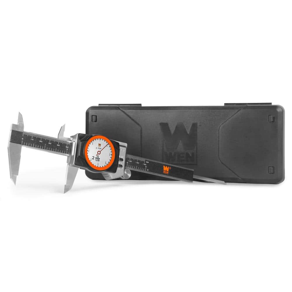 WEN 6-Inch Stainless Steel Digital Dial Caliper with LED Readout, Smart ...