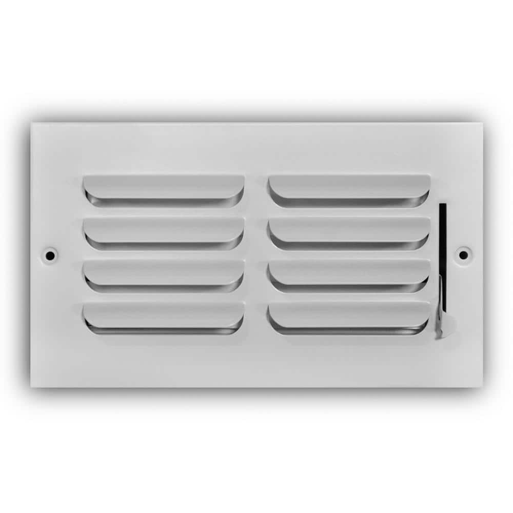 Everbilt 8 in. x 4 in. 1-Way Steel Fixed Curved Blade Wall/Ceiling ...