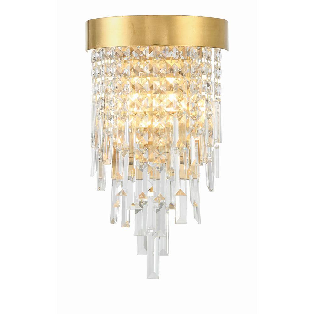 Crystorama Winfield 2-Light Antique Gold Wall Mount WIN-212-GA-CL-MWP ...