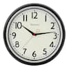 WESTCLOX 32044BK- 12" Black Retro Wall Clock with Easy-to-Read Dial ...