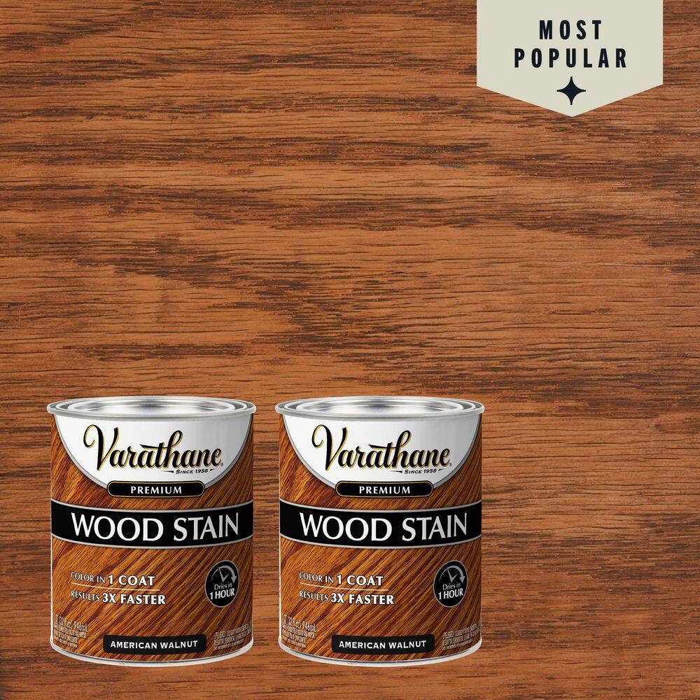 Varathane 1 qt. American Walnut Premium Fast Dry Interior Wood Stain (2 ...