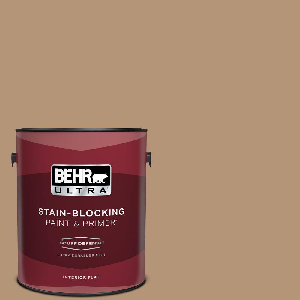 BEHR ULTRA 1 gal. #280F-4 Burnt Almond Extra Durable Flat Interior ...