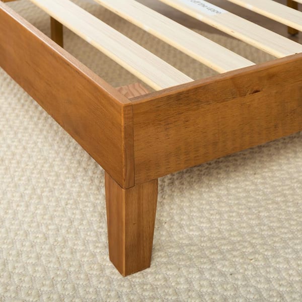 Zinus Brown Deluxe Wood Frame 12 in. Queen Platform Bed with Zinus Brown Deluxe Wood Frame 12 in. Queen Platform Bed with