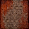 SAFAVIEH Classic Vintage Rust/Brown 6 ft. x 6 ft. Square Distressed ...