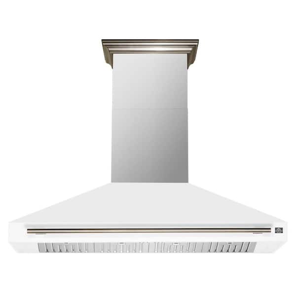 LG STUDIO 36 in. SMART Wall Mount Range Hood in Essence White with 600 ...