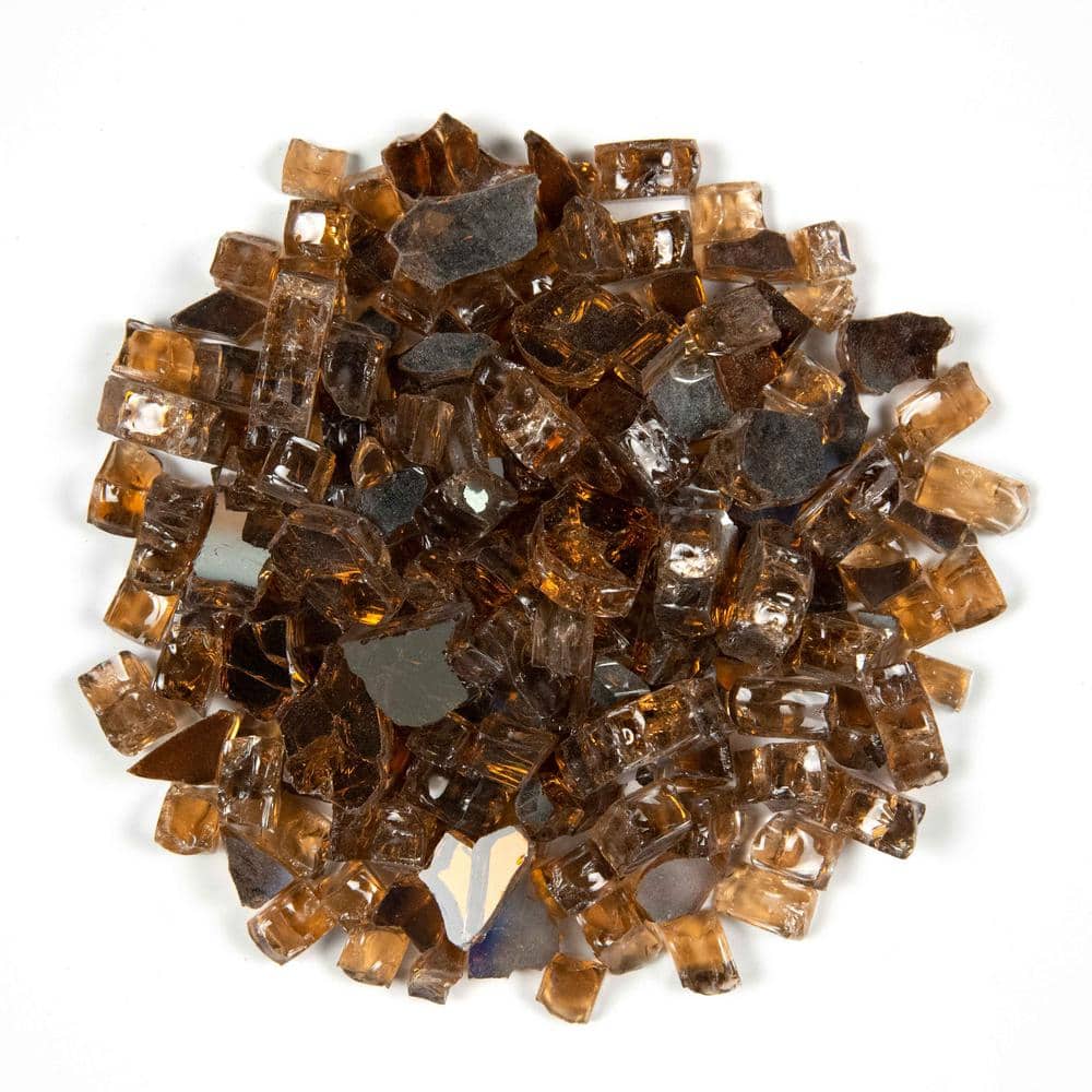 MSI 0.25 cu. ft. 0.5 in. 10 lbs. Piedra Copper Brown Fireglass Pebbles ...