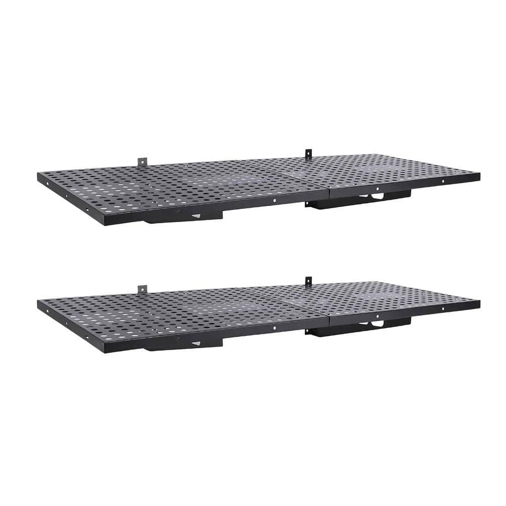 Garvee 2-Pack, 48 in. W x 20 in. D Garage Wall Shelf, Garage Storage ...