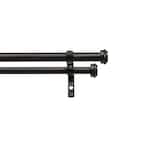 EXCLUSIVE HOME Topper 66 in. - 120 in. Adjustable Double Curtain Rod ...