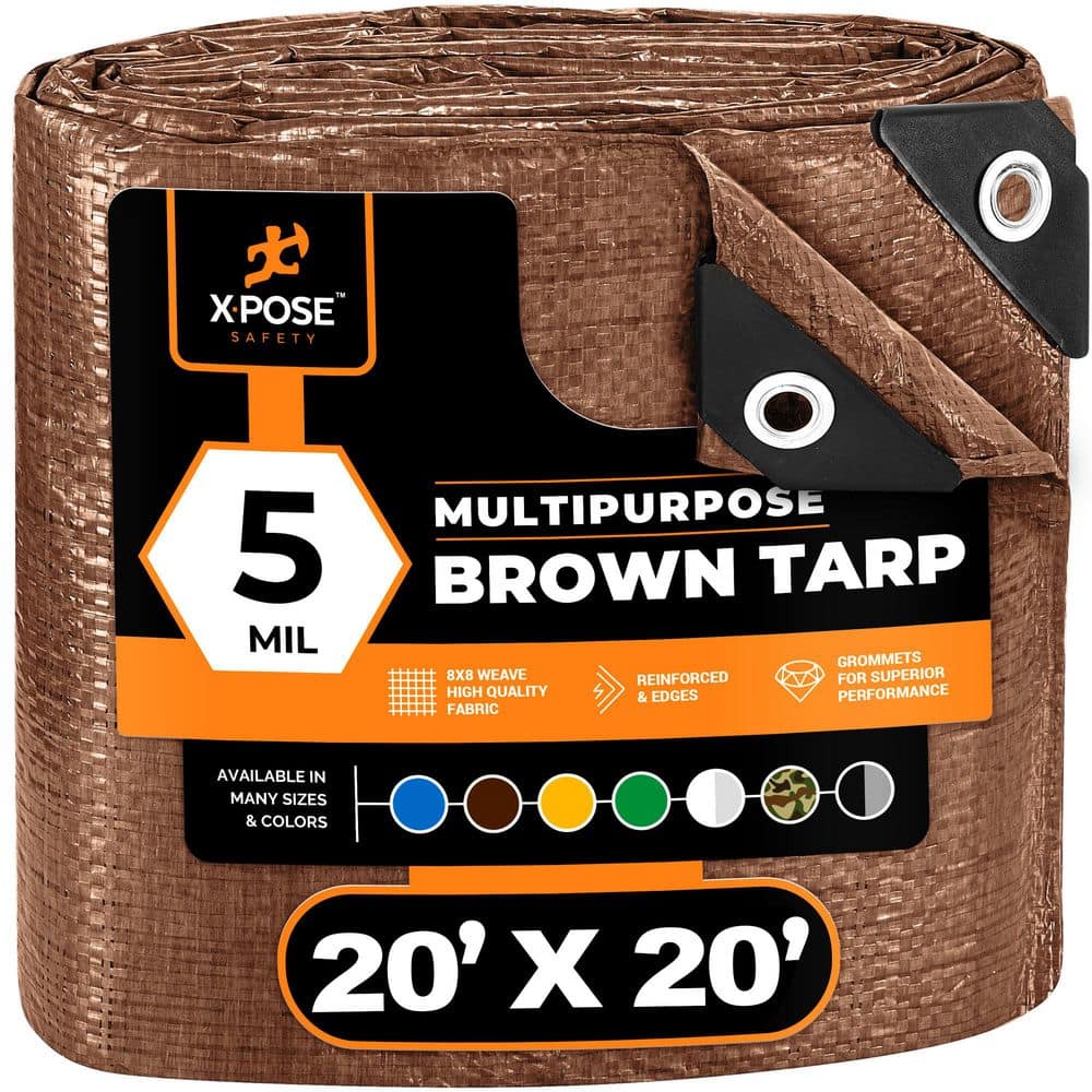 XPOSE SAFETY 5 mil 20 ft. W x 20 ft. L Better Brown General purpose ...