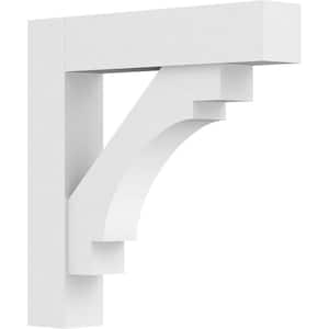 Ekena Millwork 3 in. x 36 in. x 36 in. Merced Bracket with Block Ends ...