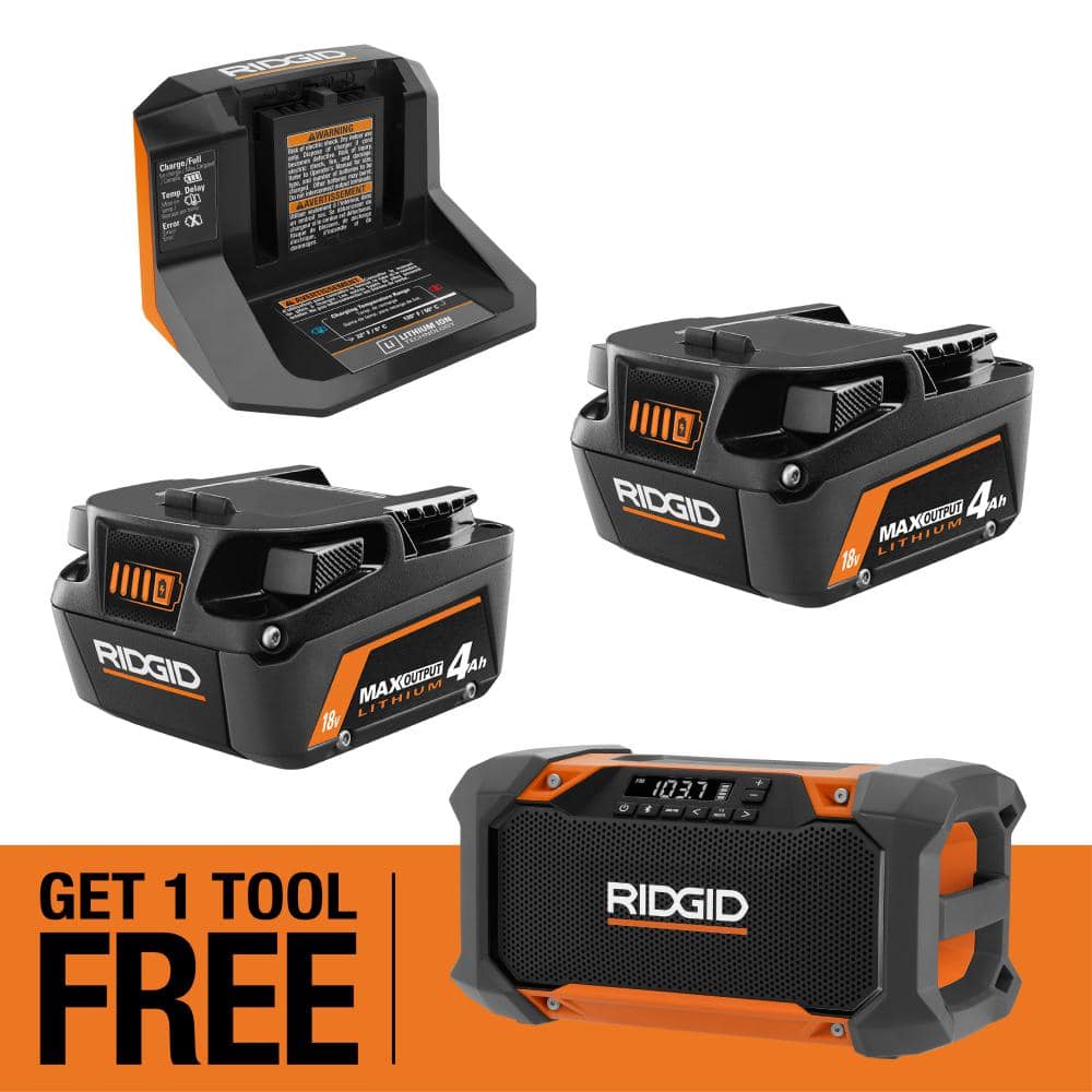 Reviews for RIDGID 18V MAX Output Starter Kit with (2) 4.0 Ah MAX ...