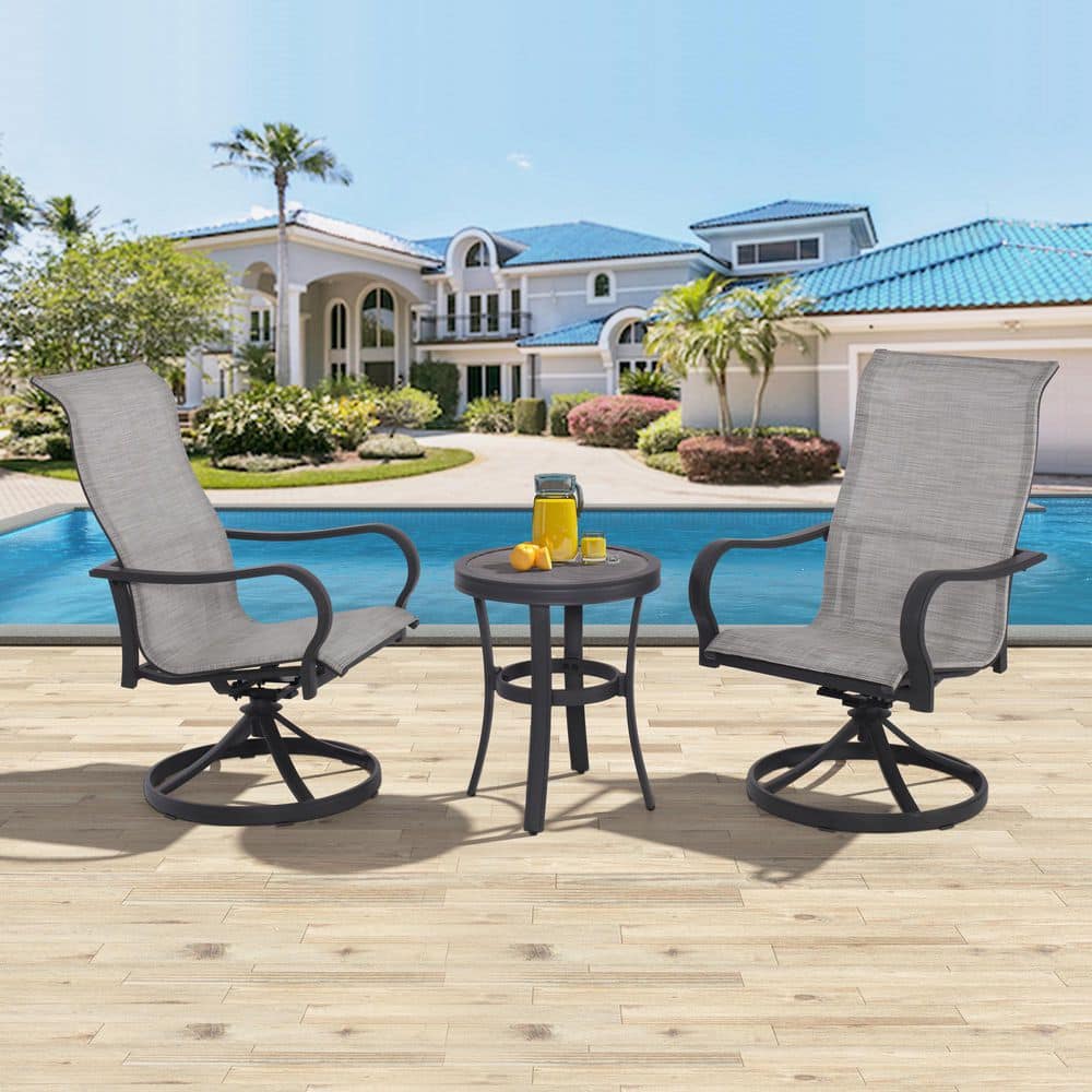Casual World CASUAL WORLD 3-Piece Patio Aluminum All-Weather Outdoor ...