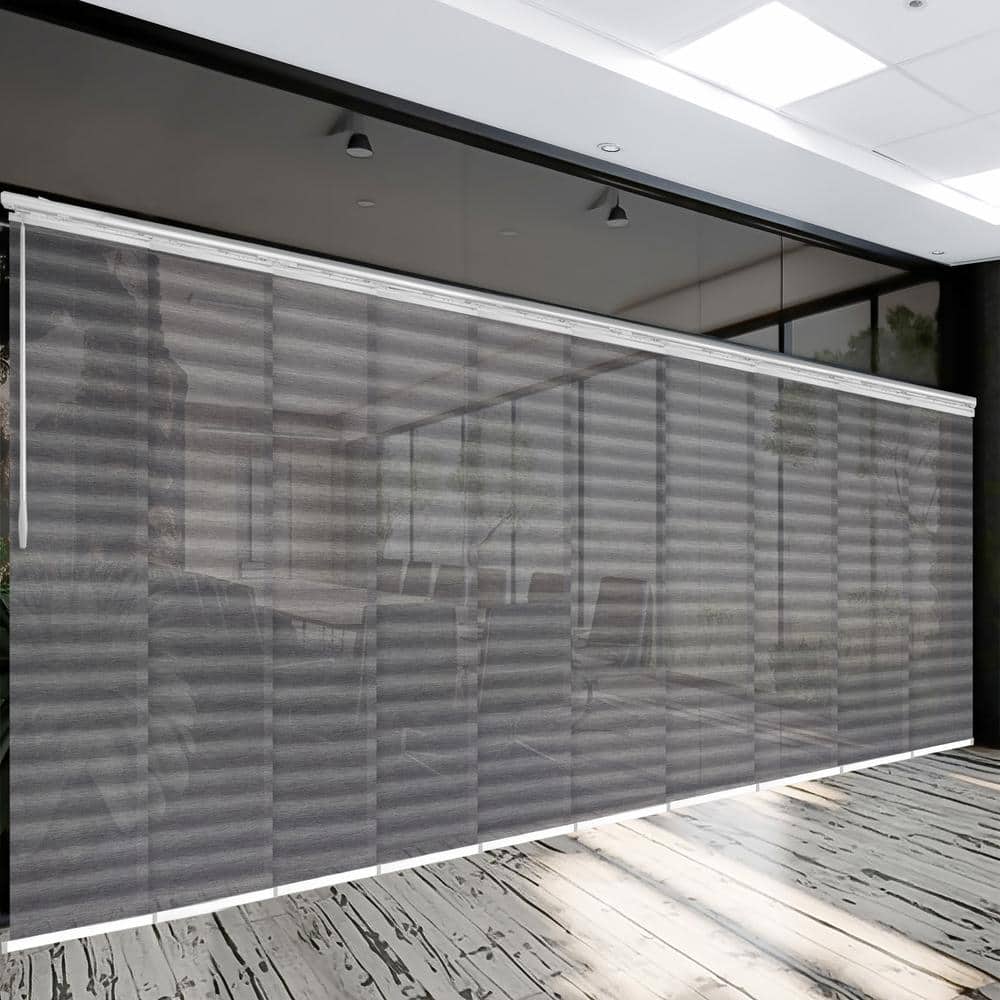 EMOH Shadow Stripe 120 in. - 218 in. W x 94 in. L Adjustable 10-Panel ...