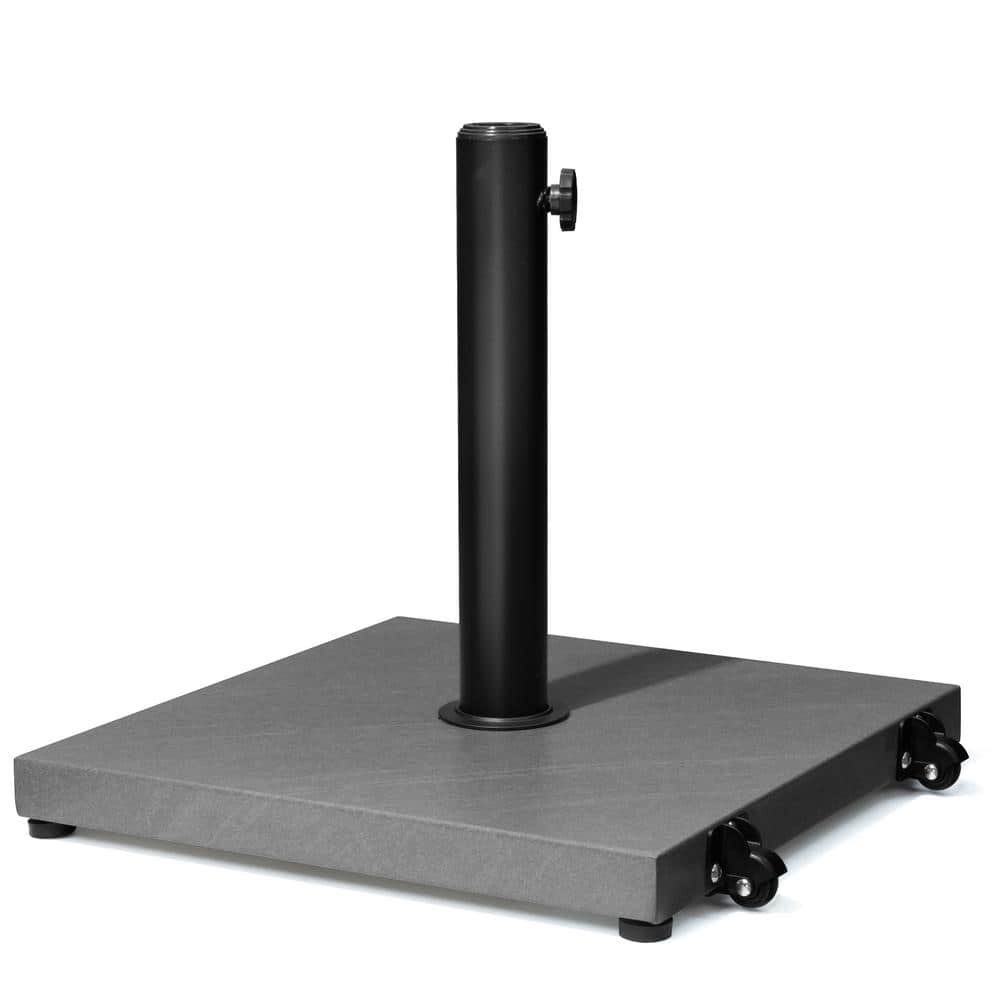 Reviews for Pellebant 45 lbs. Cement Concrete Weighted Outdoor Patio Umbrella Base with Wheels ...