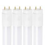 LUXRITE 12-Watt 3 ft. Linear T8 LED Tube Light Bulb 3 Color Selectable Single and Double End ...