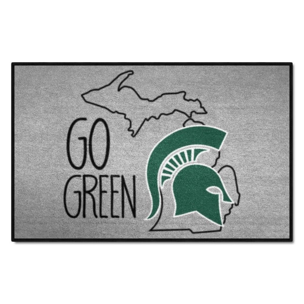 FANMATS Michigan State Spartans Southern Style Gray 1.5 ft. x 2.5 ft ...