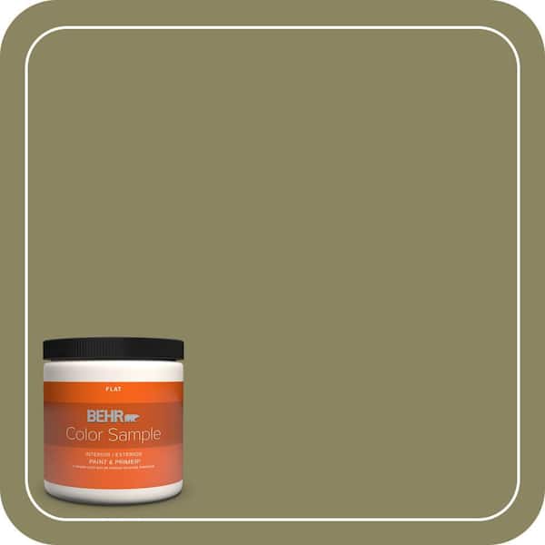 BEHR PREMIUM PLUS 8 oz. #S350-5 Green Scene Flat Interior/Exterior ...