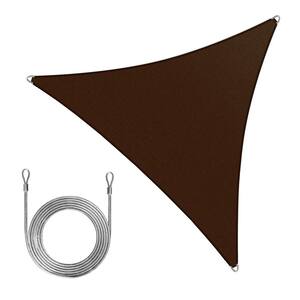 COLOURTREE 12 ft. x 12 ft. x 12 ft. Triangle Pro Ring Sun Shade Sail ...