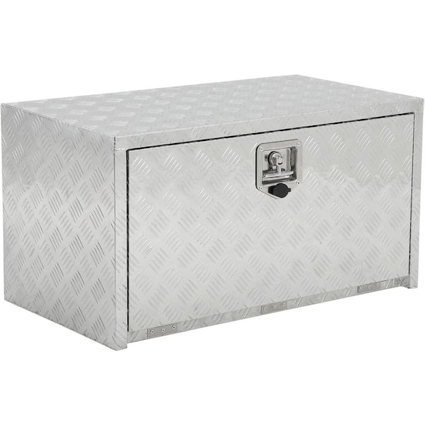 24 in. Sliver Diamond Aluminum Underbody Truck Box with Lock and Keys ...