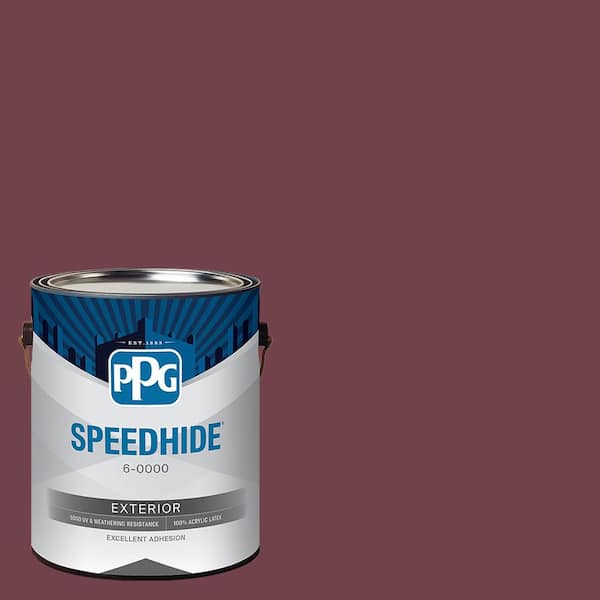 SPEEDHIDE 1 gal. PPG1049-7 Red Red Wine Flat Exterior Paint PPG1049-7SX ...