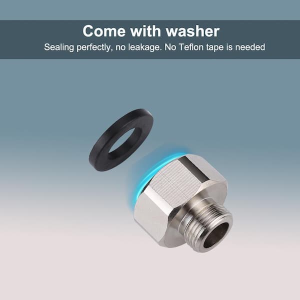 WOWOW 1/2 in. to 3/8 in. Brass Water Hose Adapter 2660054-BHHD - The ...