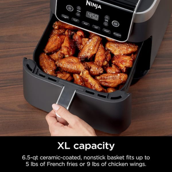 NINJA 6.5 qt. Grey Air Fryer Pro XL 6 in. 1 with Nonstick Basket and ...