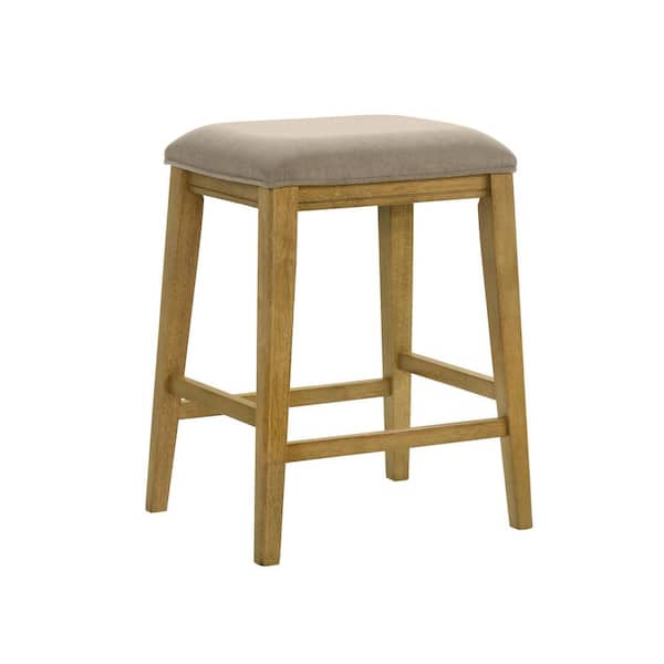 Armen Living Jane Wood Counter Height Bar Stool in Amber Glow Finish ...