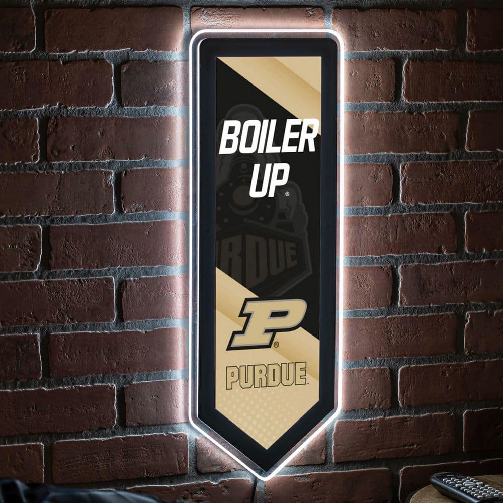 Evergreen Purdue University Pennant 9 in. x 23 in. Plug-in LED Lighted ...