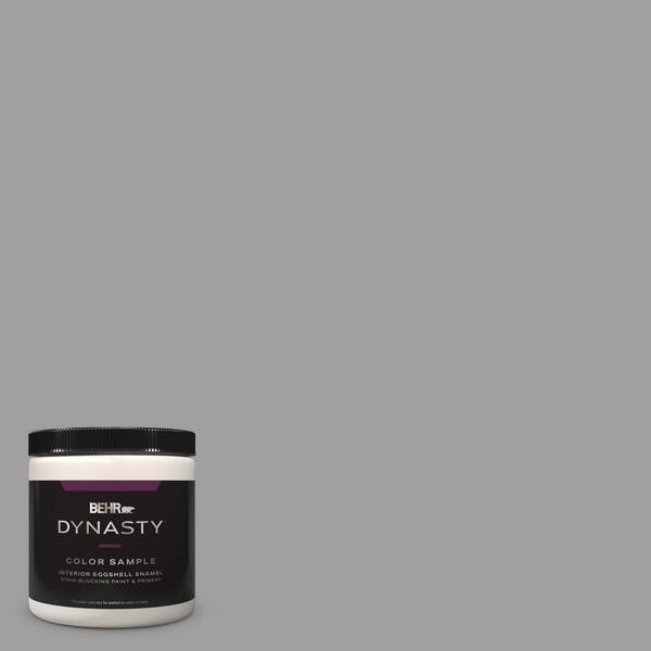BEHR DYNASTY 8 oz. #PPU26-06 Elemental Gray Eggshell Enamel Stain ...