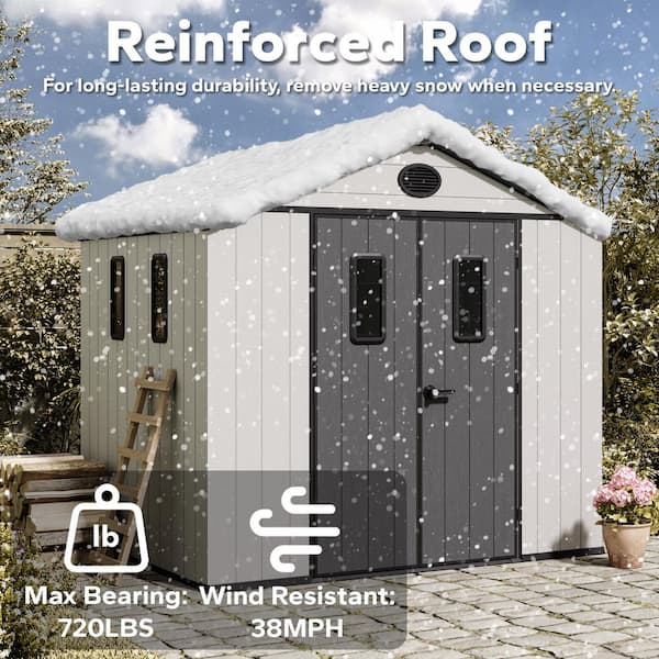Royal Outdoor Storage Sheds Kinying Extra Large 52 Cu.ft Resin