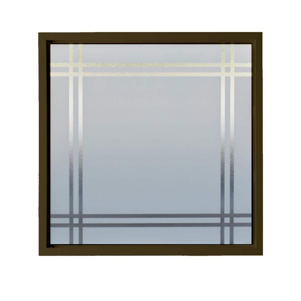Hy-Lite 35.5 in. x 35.5 in. Prairie Silkscreened Decorative Glass ...
