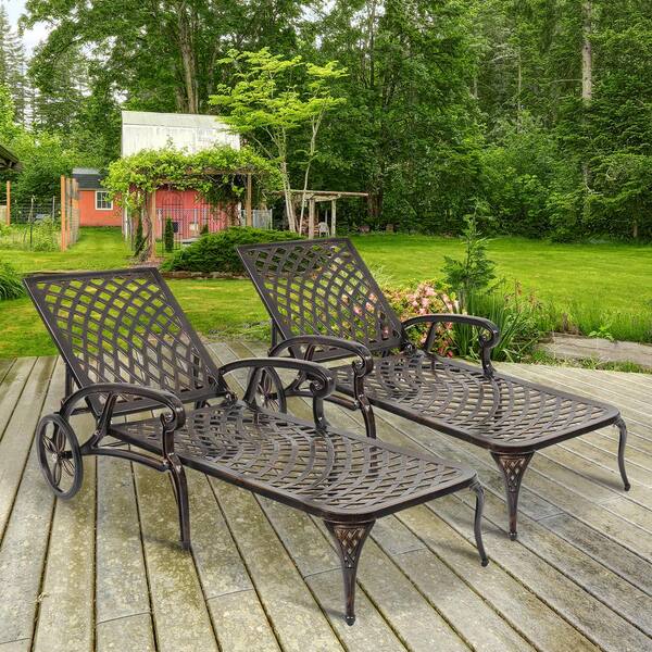 Rod iron chaise lounge store