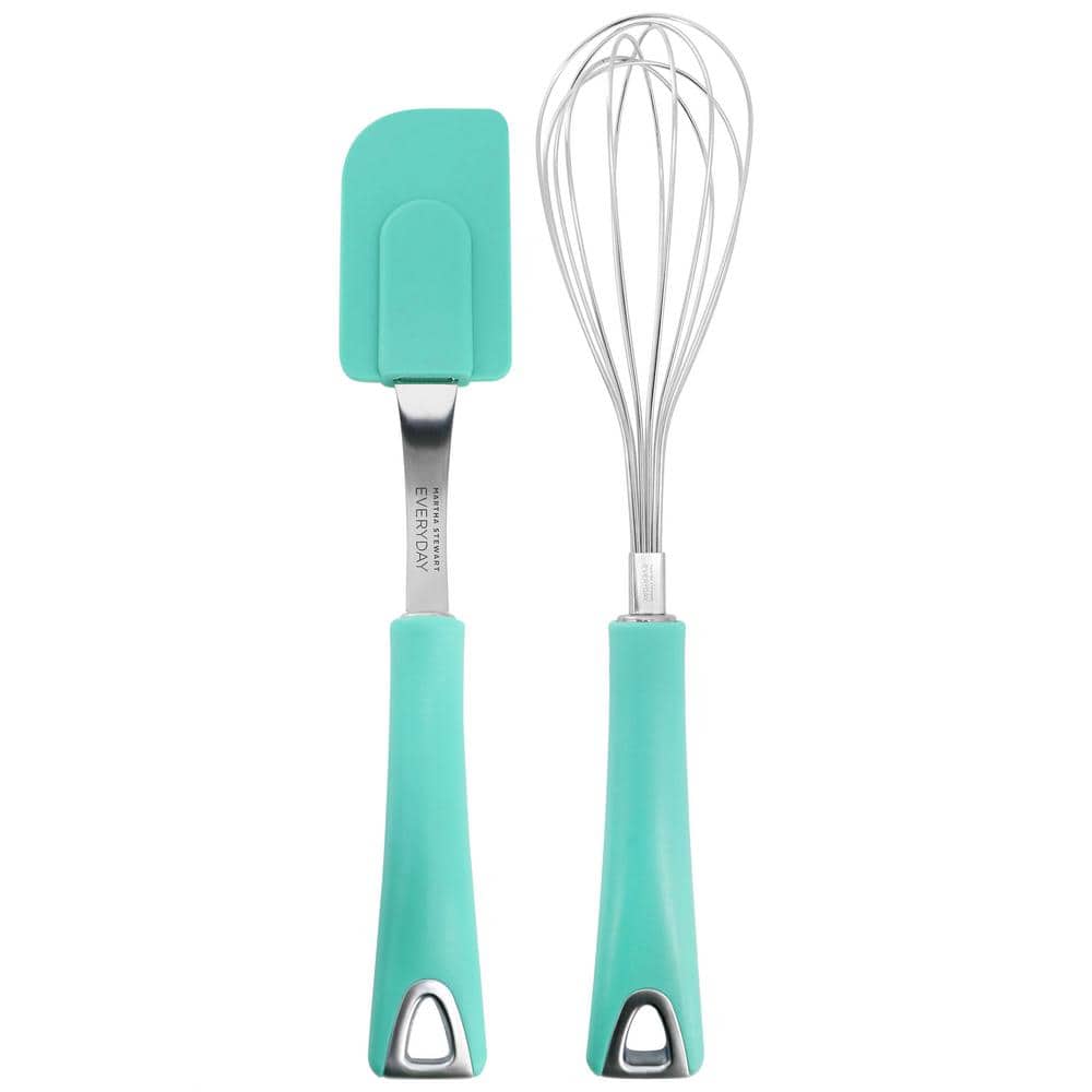 MARTHA STEWART EVERYDAY Drexler Whisk and Spatula Tool Set in Turquoise ...