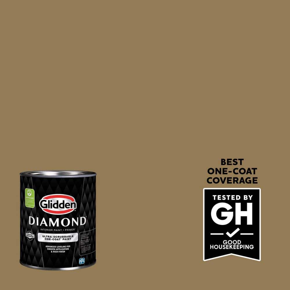 Glidden Diamond 1 qt. PPG1098-6 Tweed Satin Interior Paint with Primer ...