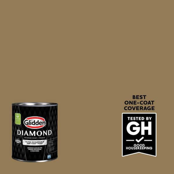 Glidden Diamond 1 qt. PPG1098-6 Tweed Semi-Gloss Interior Paint with ...