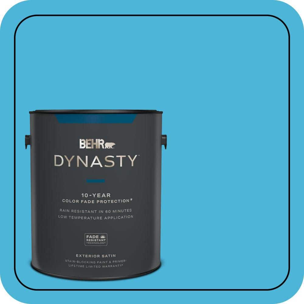 BEHR DYNASTY 1 gal. #P490-4 Aztec Sky Satin Enamel Exterior Stain ...