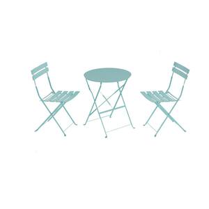 3-Piece Metal Steel Outdoor Patio Bistro Set Folding Patio Furniture ...