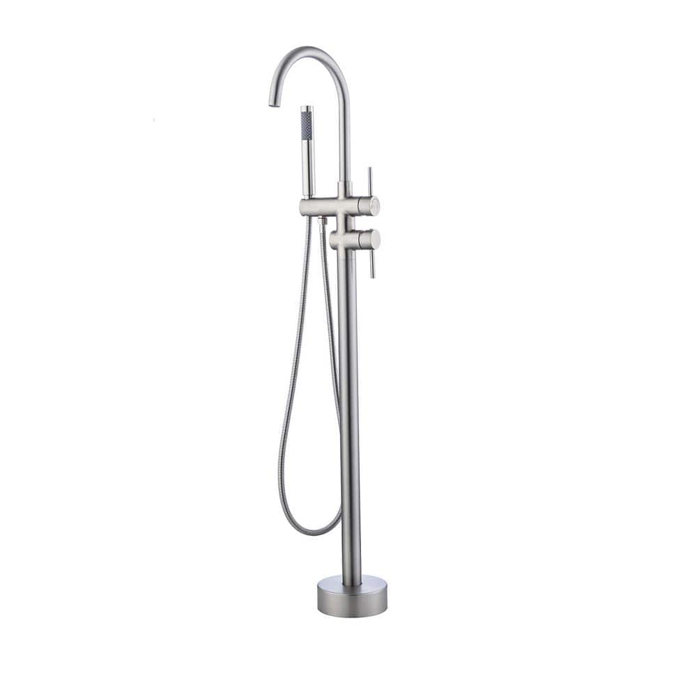 RAINLEX 2-Handle Freestanding Tub Faucet with Handheld Shower in ...