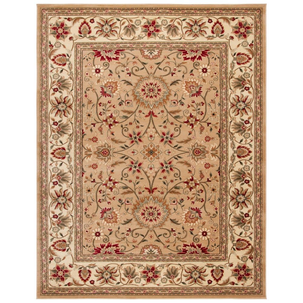 SAFAVIEH Lyndhurst Beige/Ivory 10 ft. x 14 ft. Border Floral Antique ...