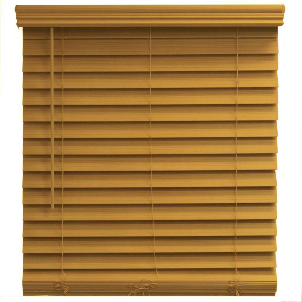 Home Decorators Collection Chestnut Cordless Premium Faux Wood Blind ...
