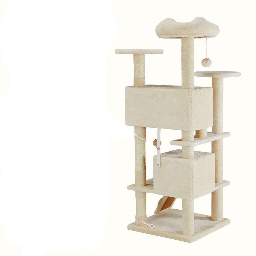 maocao hoom 54in Cat Tree, Indoor Cat High-Rise Multi-Story Tower, Pet ...