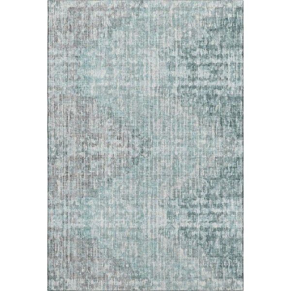 Addison Rugs Mayfield Premium Machine Washable Abstract AMF1996 Teal 9 ...