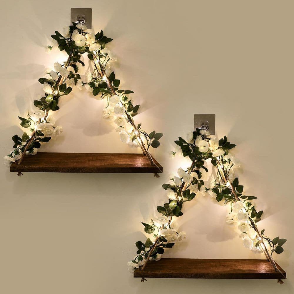 Cubilan 17 in. W x 5.9 in. D x 20.08 in. H White Flower Plant Composite ...