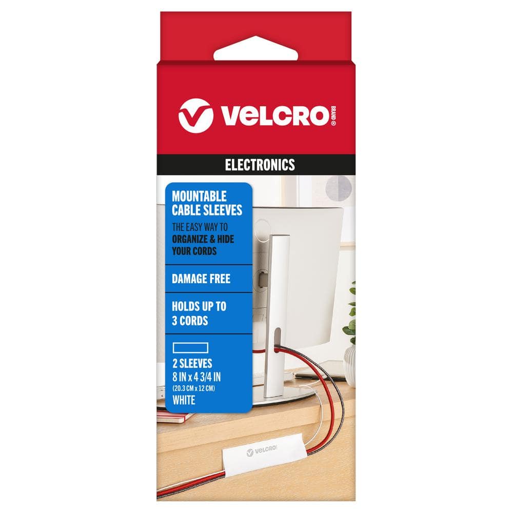VELCRO 8 in. x 4 3/4 in. Hook and Loop Mountable Cable Sleeves for ...