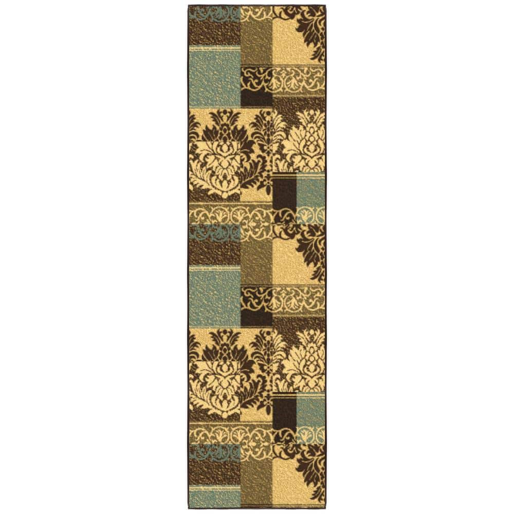 Ottomanson Ottohome Collection Non-Slip Rubberback Damask 2x7 Indoor ...